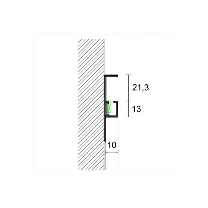 PROLIST Q LED apšvietimo profilis plytelėms